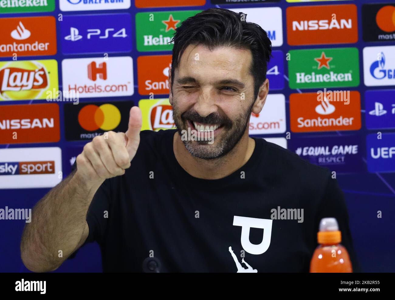 Psg press conference : UEFA Champions League Gianluigi Buffon of Paris ...