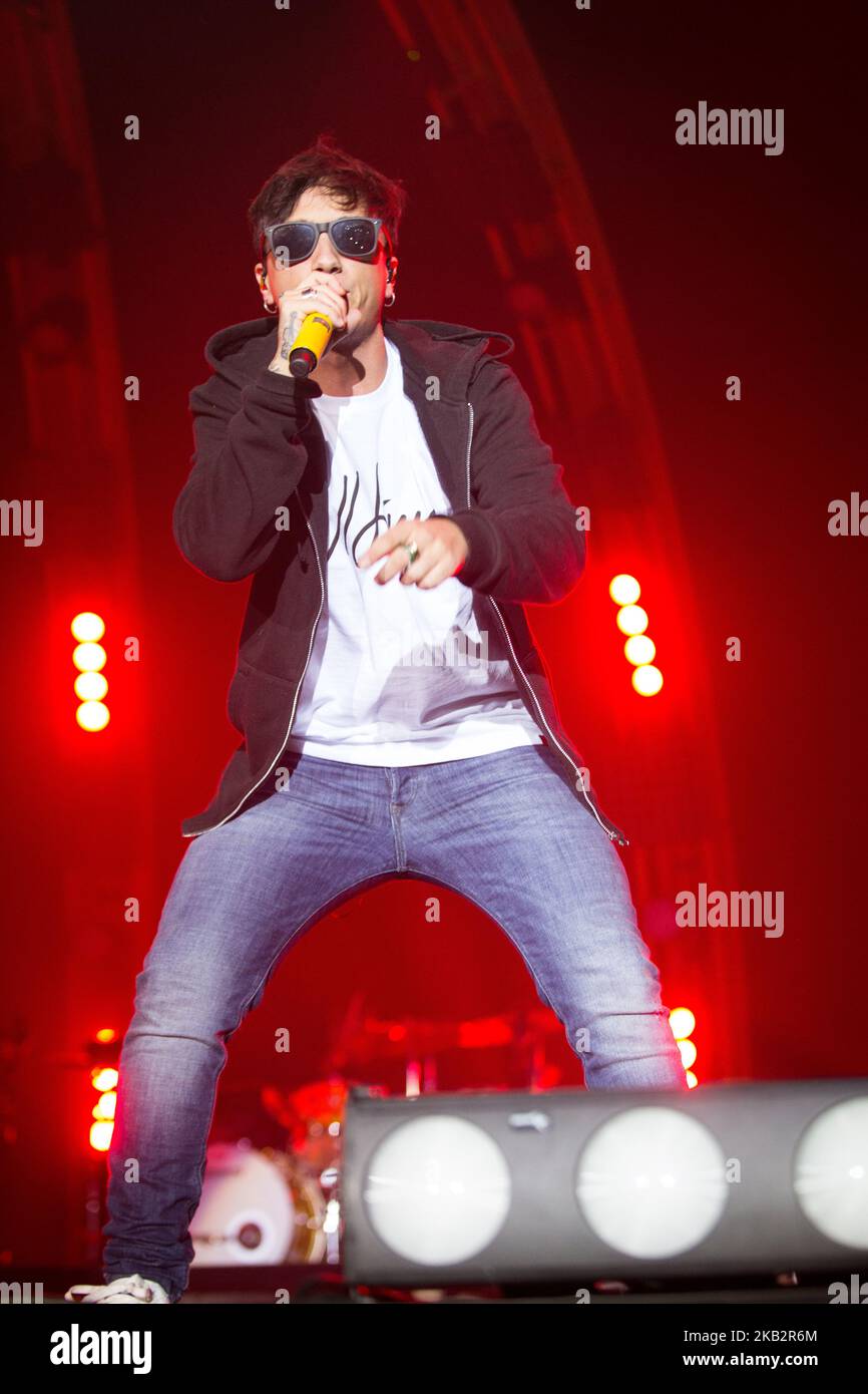 The italian singer and songwriter Ultimo performing live at Mediolanum ...