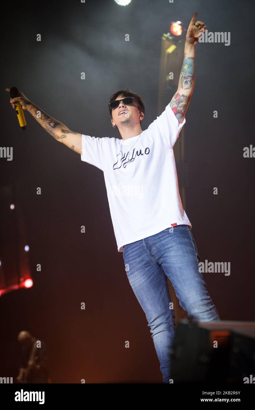 The italian singer and songwriter Ultimo performing live at Mediolanum ...