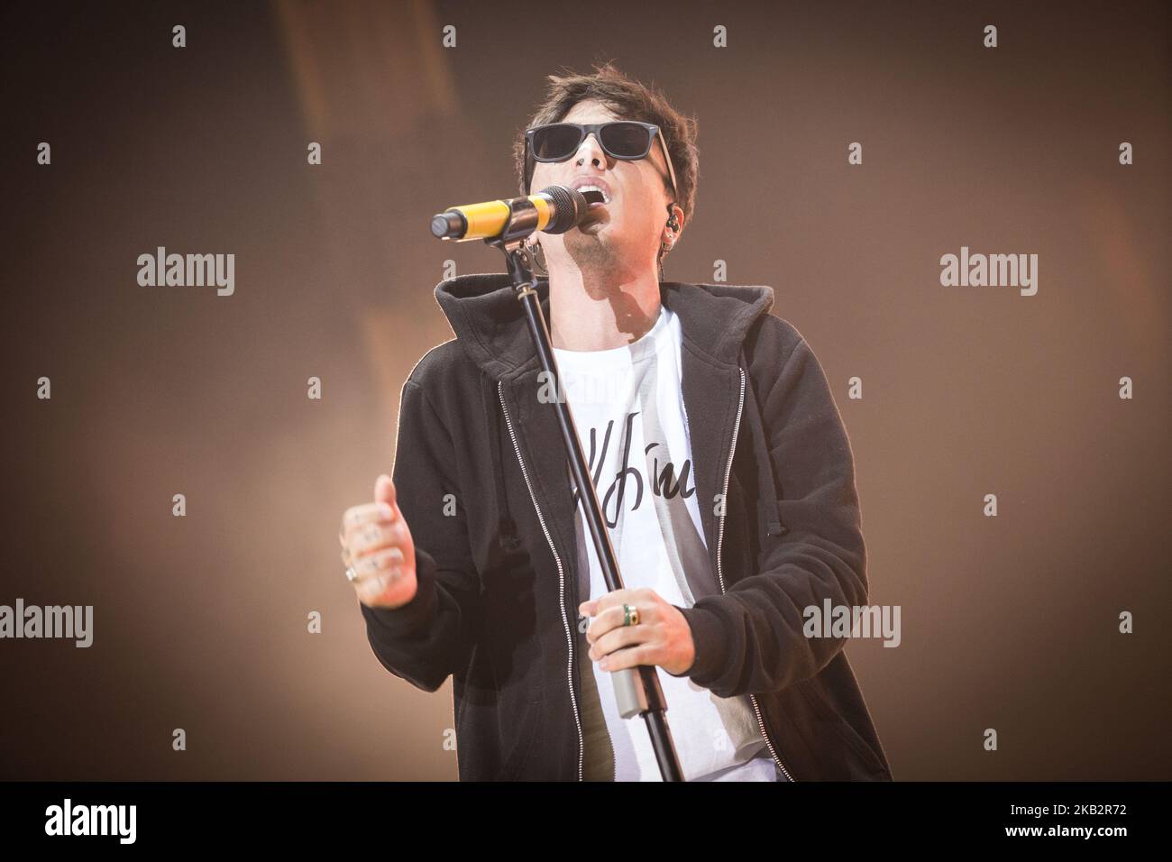 The italian singer and songwriter Ultimo performing live at Mediolanum ...