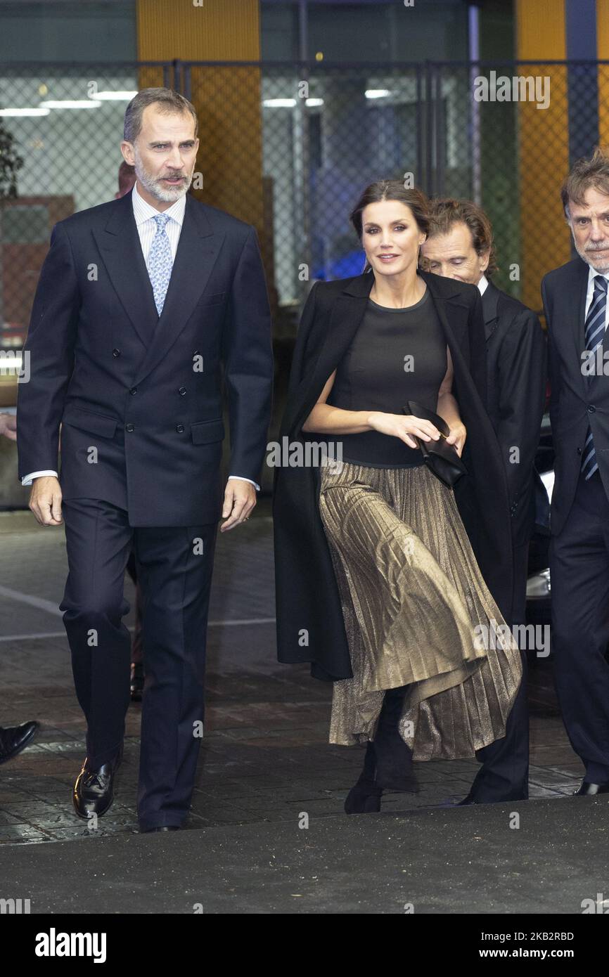 King Felipe VI of Spain and Queen Leitizia of Spain attend an act ...