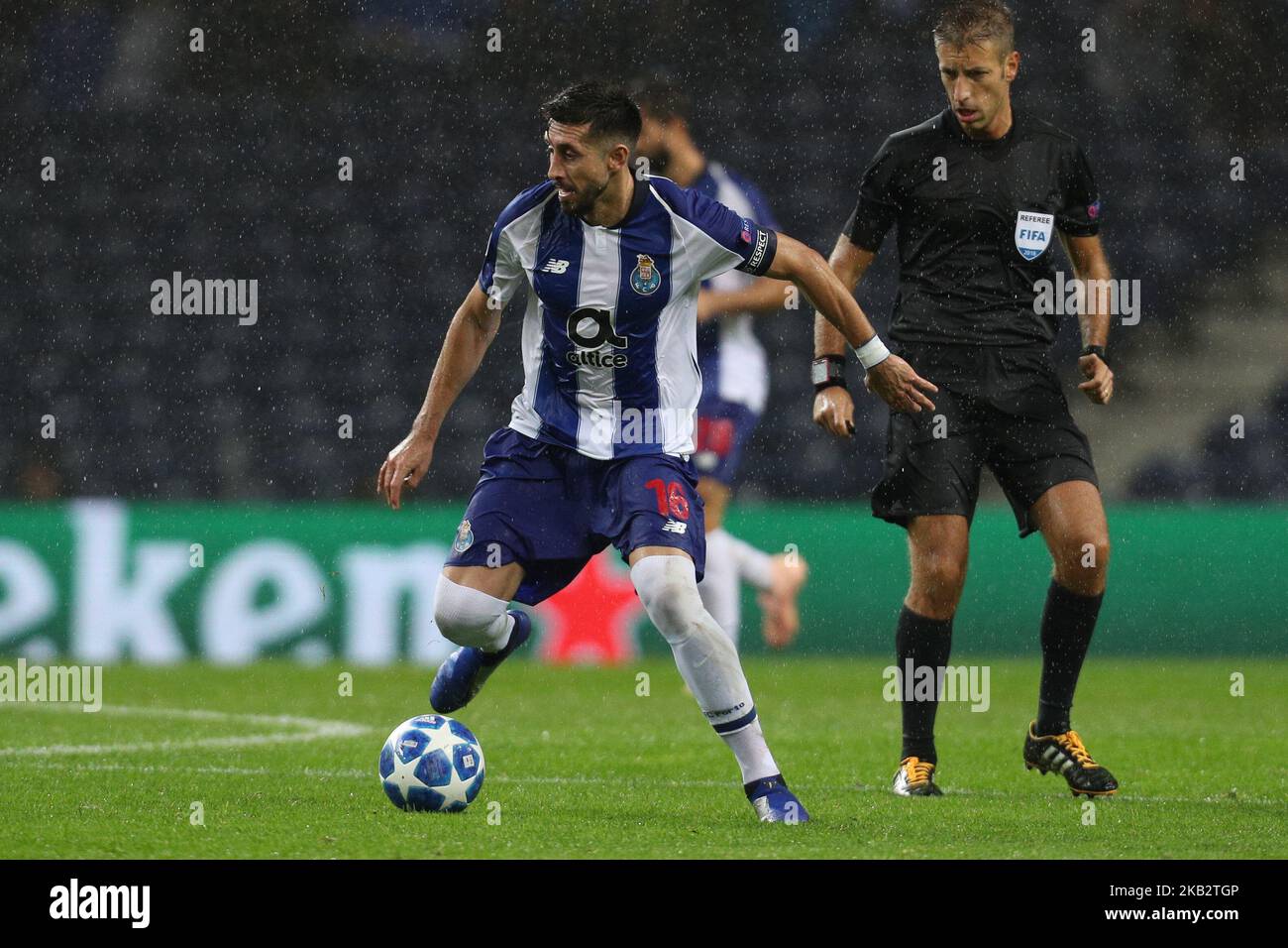 Porto's Mexican midfielder Hector Herrera in action during the UEFA ...