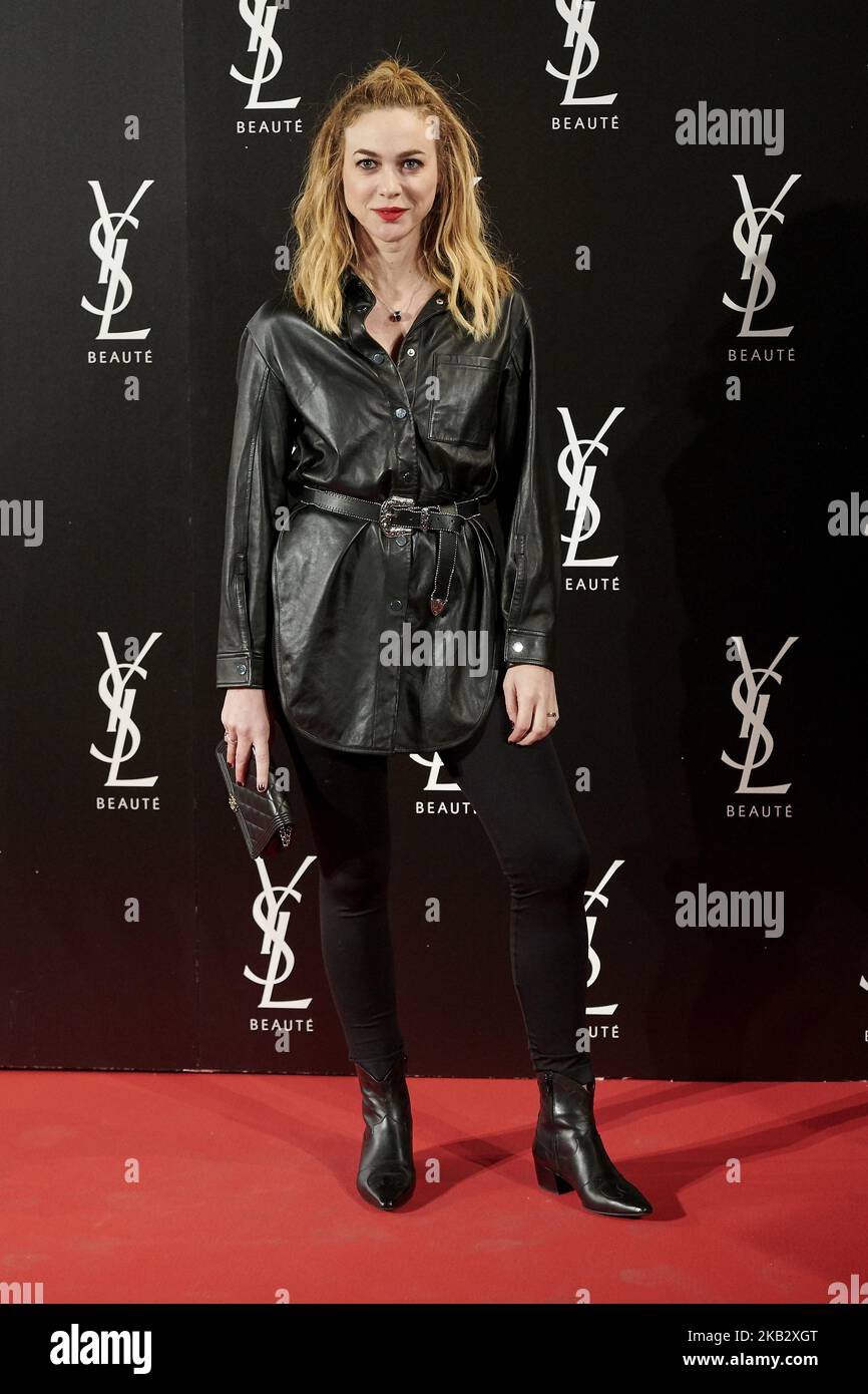 Marta Hazas attends the YVES SAINT LAURENT THE SLIM Rouge PurCouture ...