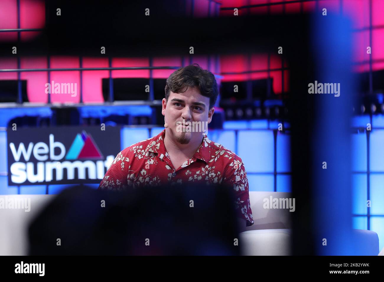 Oculus and Anduril Founder Palmer Luckey speaks during the Web Summit ...