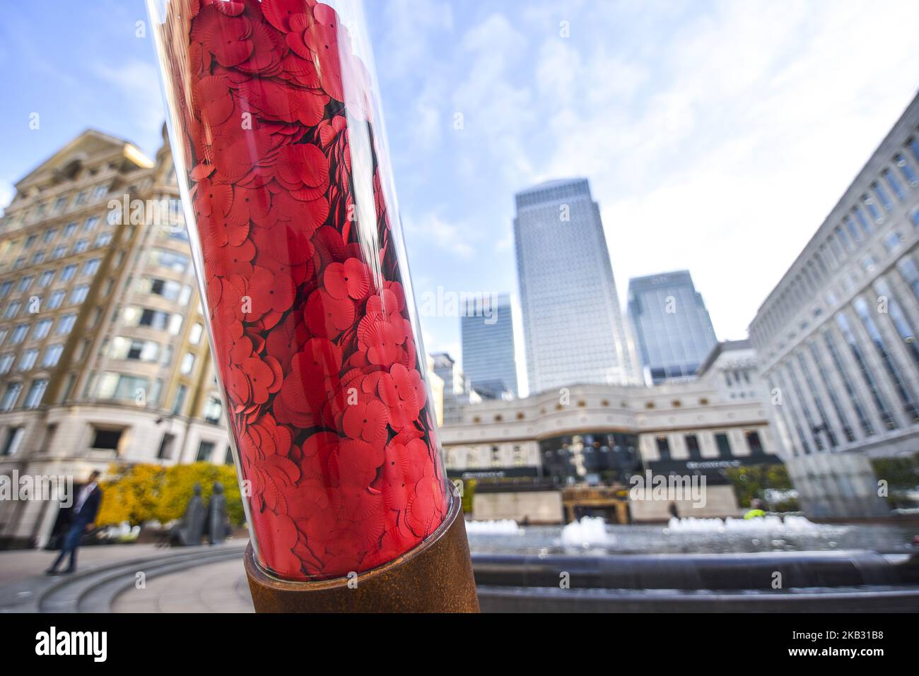 Fallen Soldier art work is pictured at Canary Wharf, London on November ...