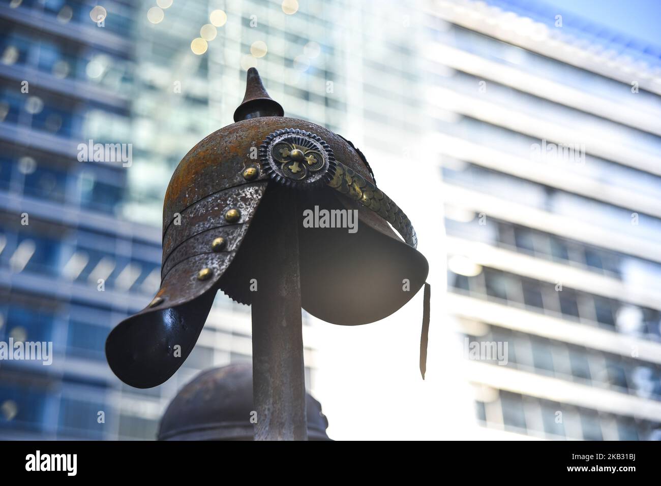 Lost Soldiers art work is pictured at Canary Wharf, London on November ...