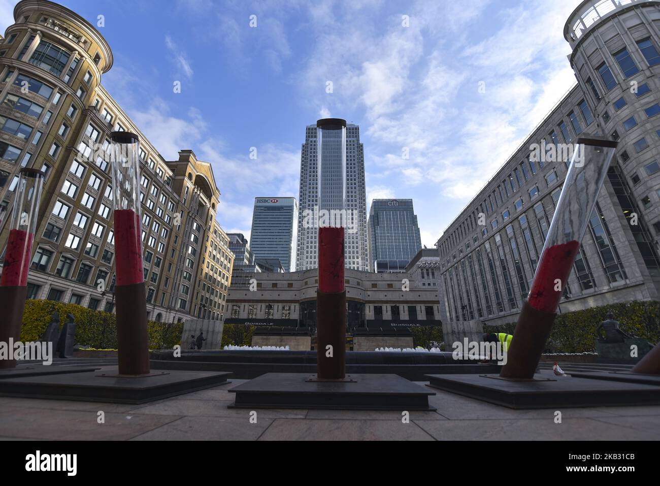 Fallen Soldier art work is pictured at Canary Wharf, London on November ...
