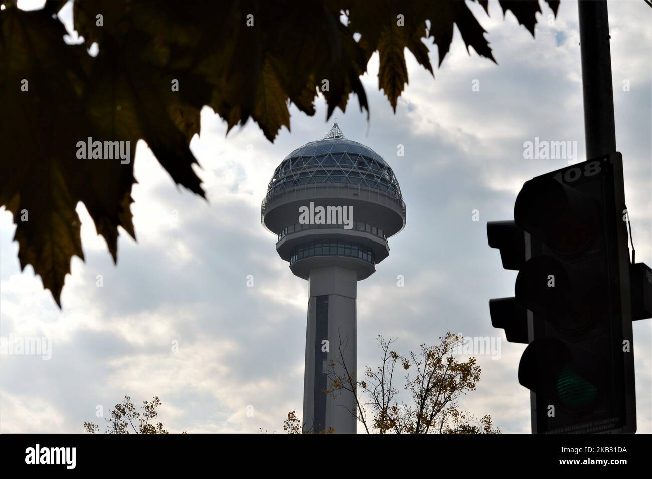An exterior view of Atakule Shopping Mall is seen in Ankara on November ...