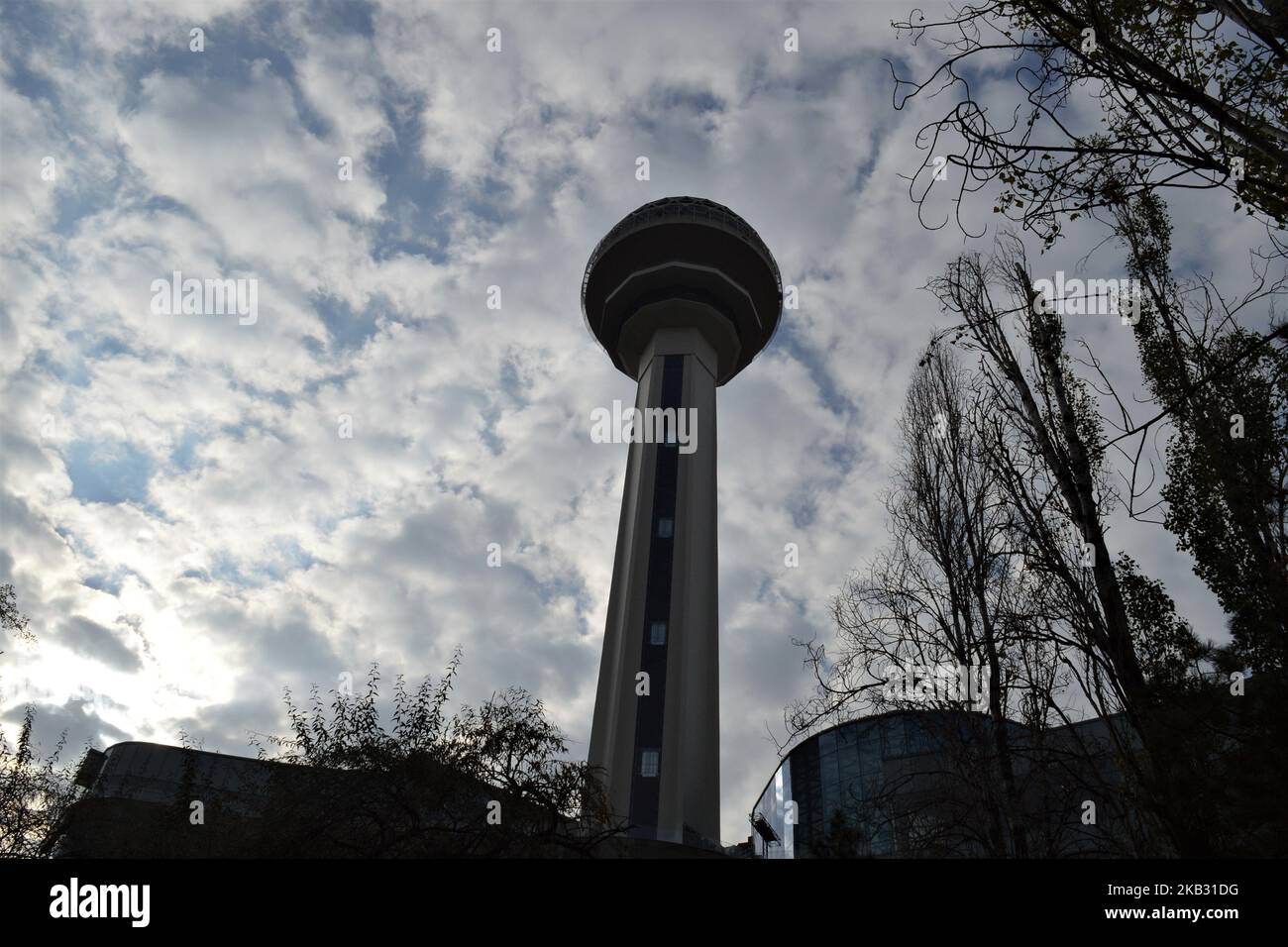 An exterior view of Atakule Shopping Mall is seen in Ankara on November ...