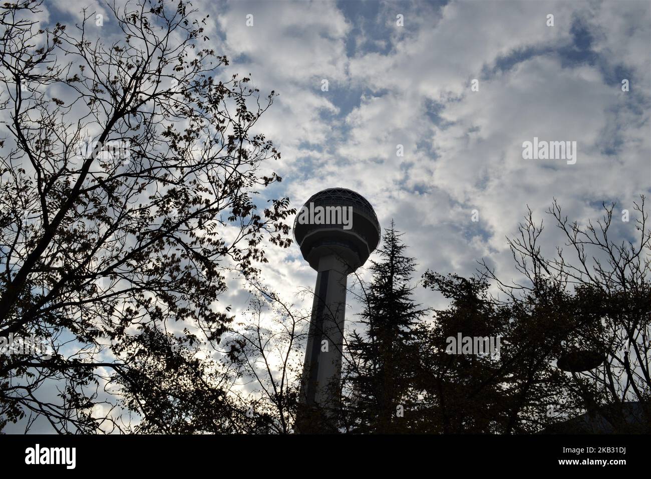 An exterior view of Atakule Shopping Mall is seen in Ankara on November ...
