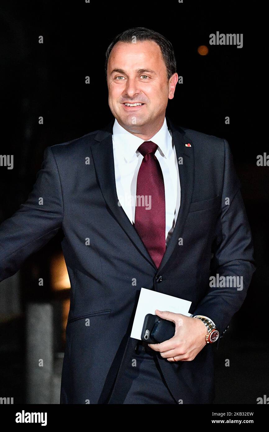 Prime Minister of Luxembourg, Xavier Bettel and Gauthier Destenay at ...