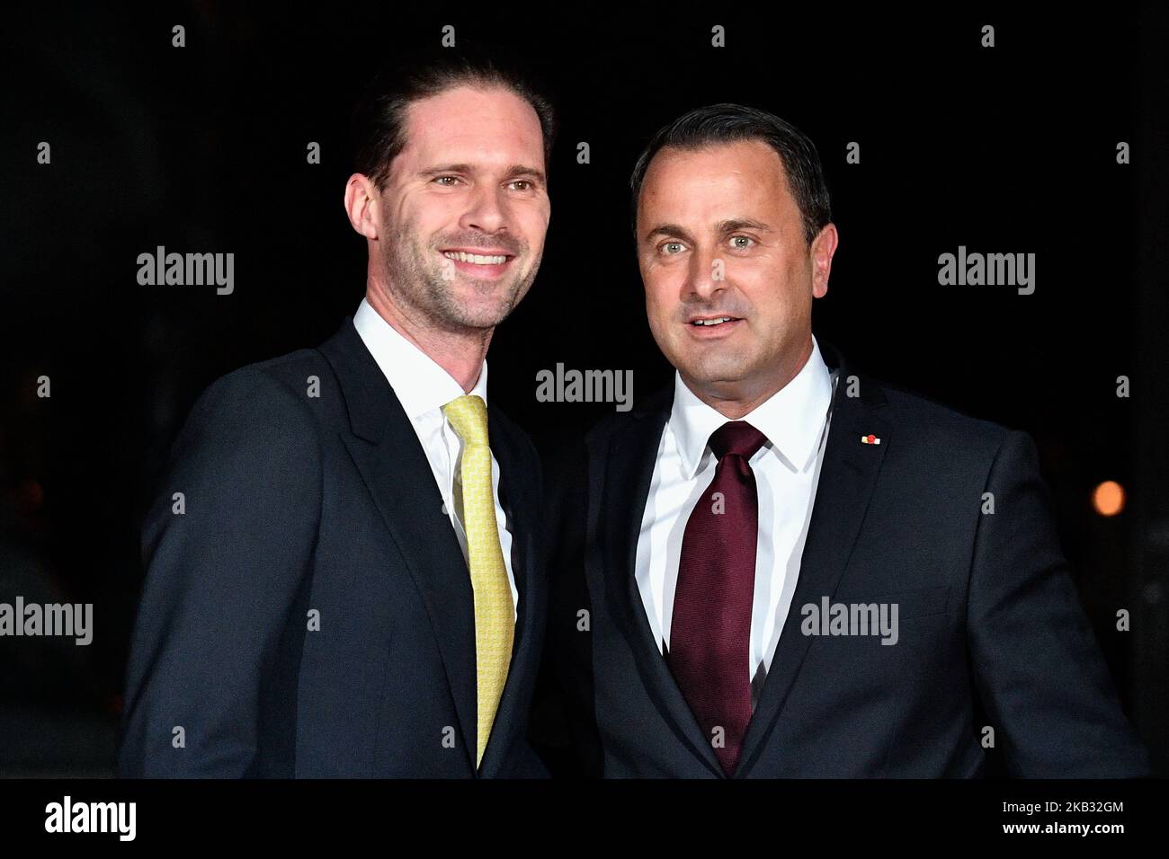Prime Minister of Luxembourg, Xavier Bettel and Gauthier Destenay at ...