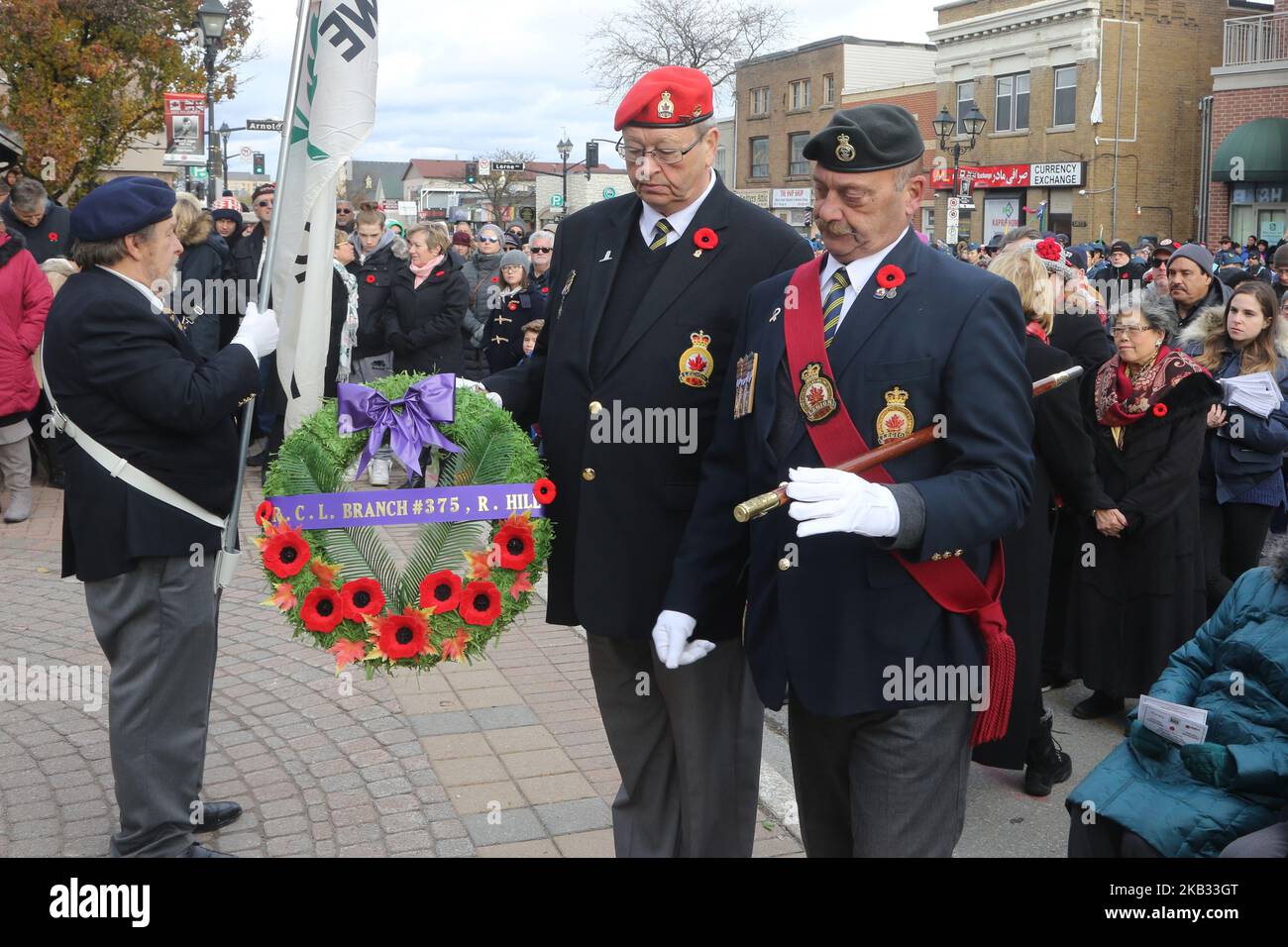 Canadians lay wreaths to commemorate members of the military who served ...