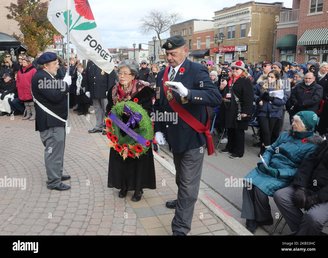 Canadians lay wreaths to commemorate members of the military who served ...