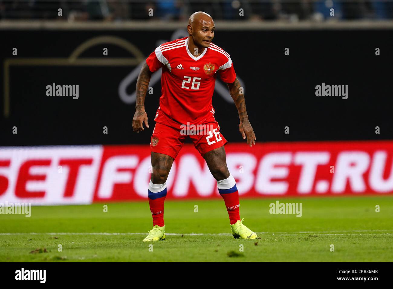 Ari of Russia looks on during the international friendly match between ...