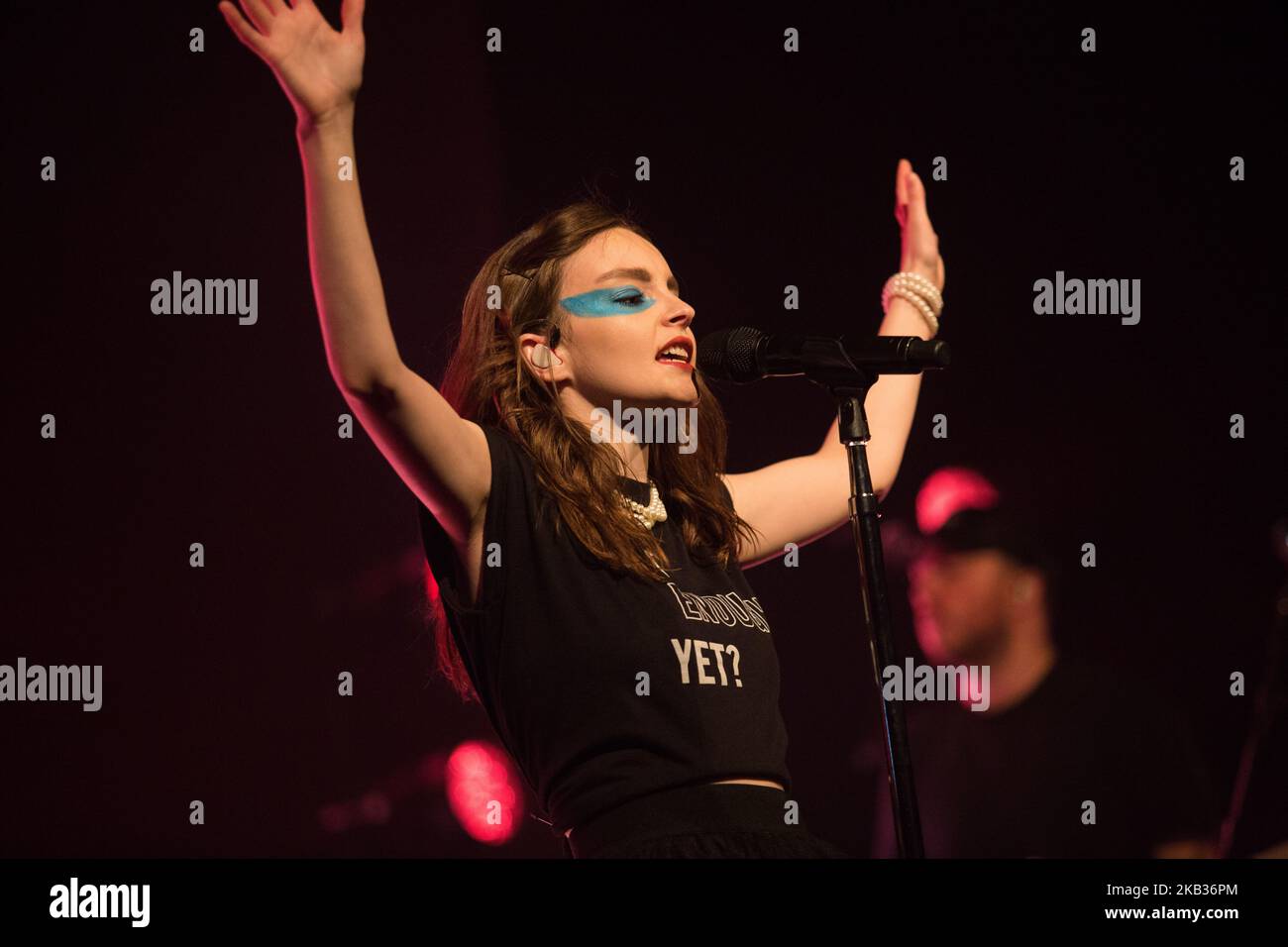 Lauren Mayberry of the scottish synth-pop band Chvrches performing live ...