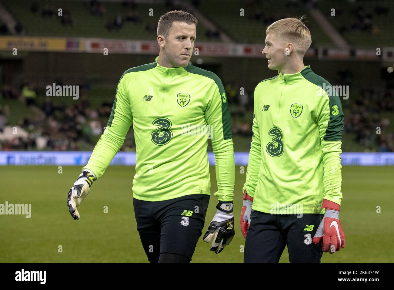 Goalkeepers Colin Doyle and Caoimhin Kelleher of Ireland pictured ...