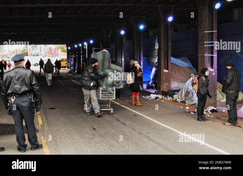 Homeless Encampment Eviction In Philadelphia, USA on November 15, 2018 ...
