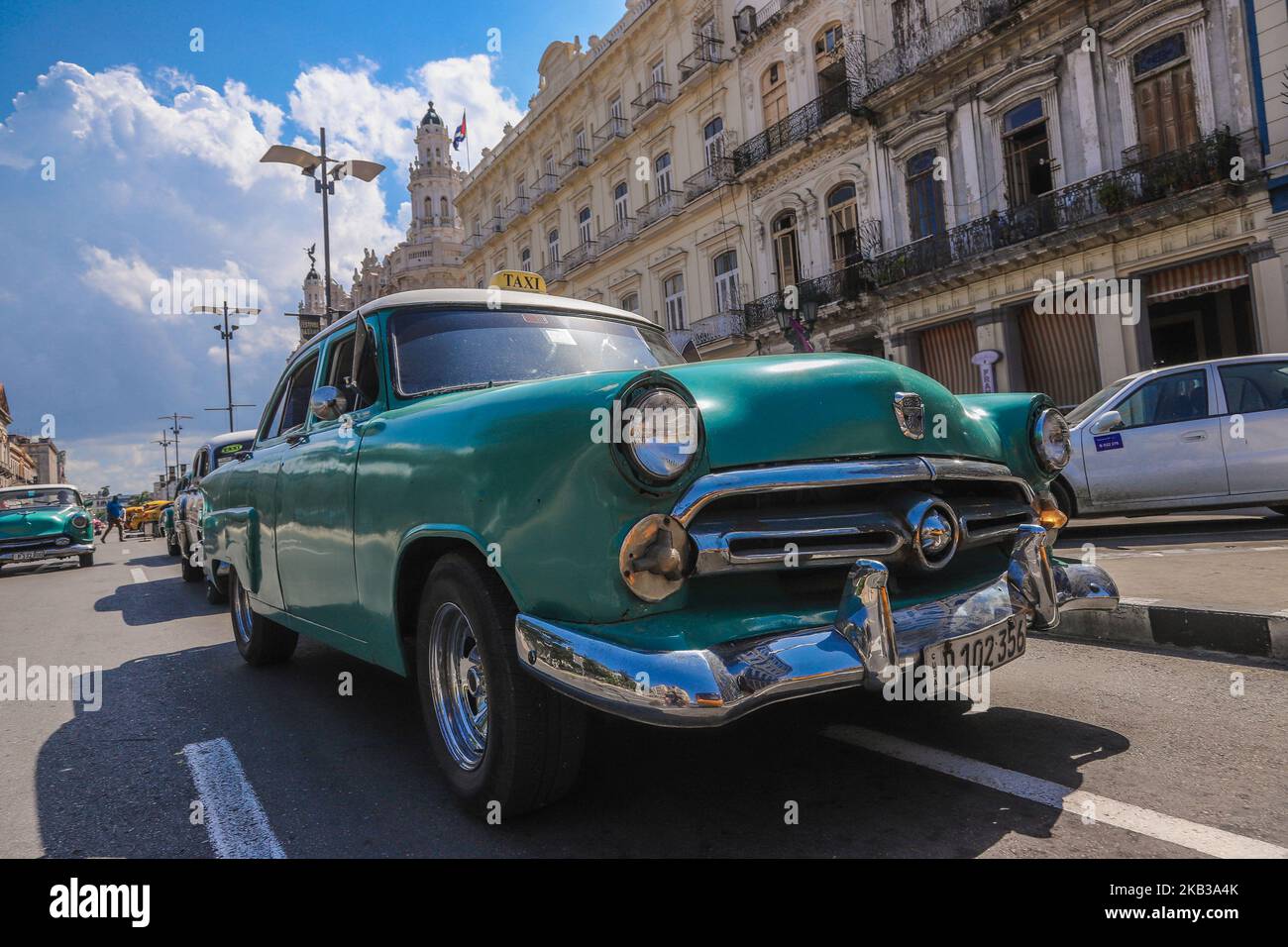 Old but very well preserved American cars in Havana, Cuba. After 1959 ...