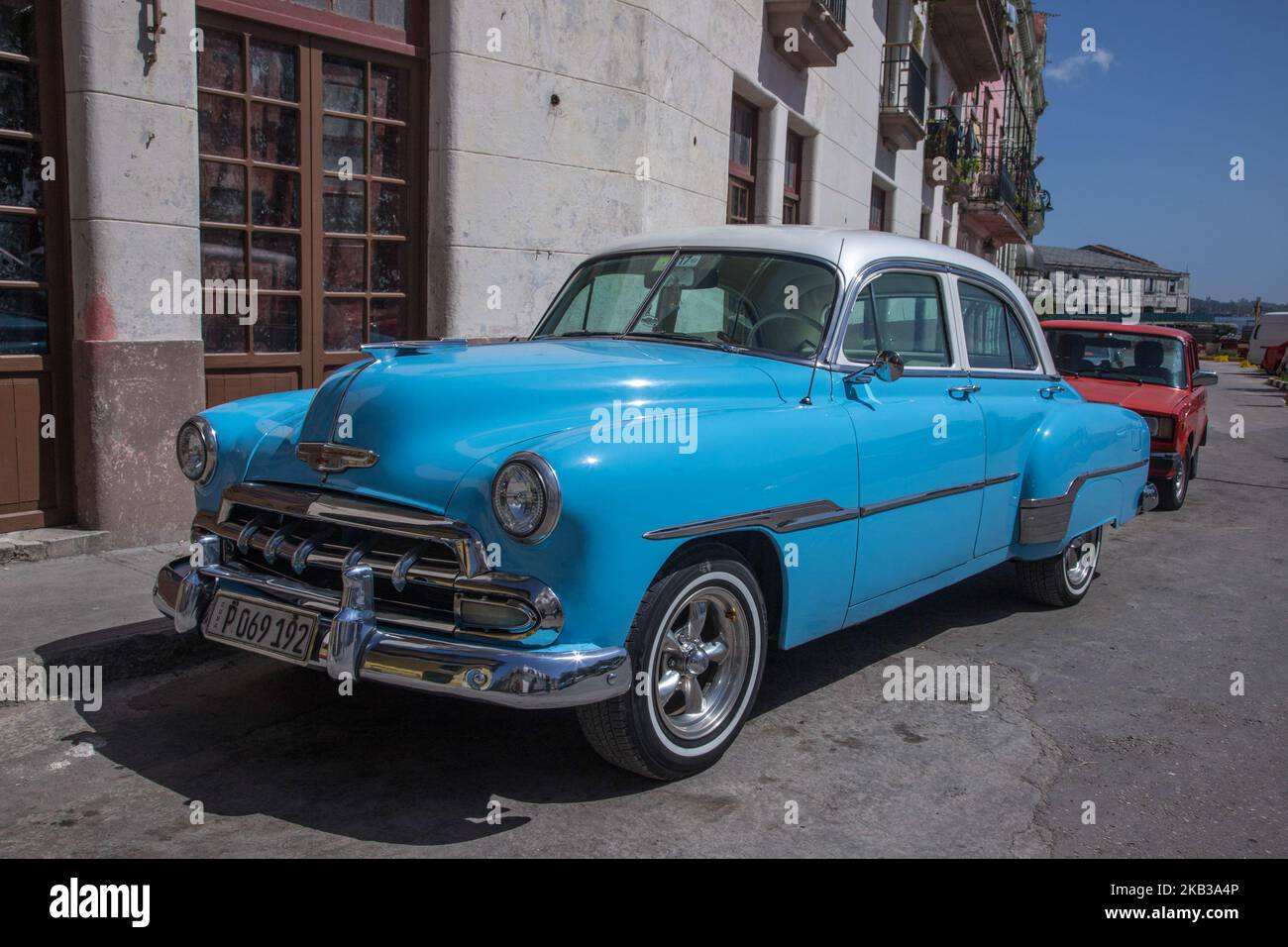 Old but very well preserved American cars in Havana, Cuba. After 1959 ...