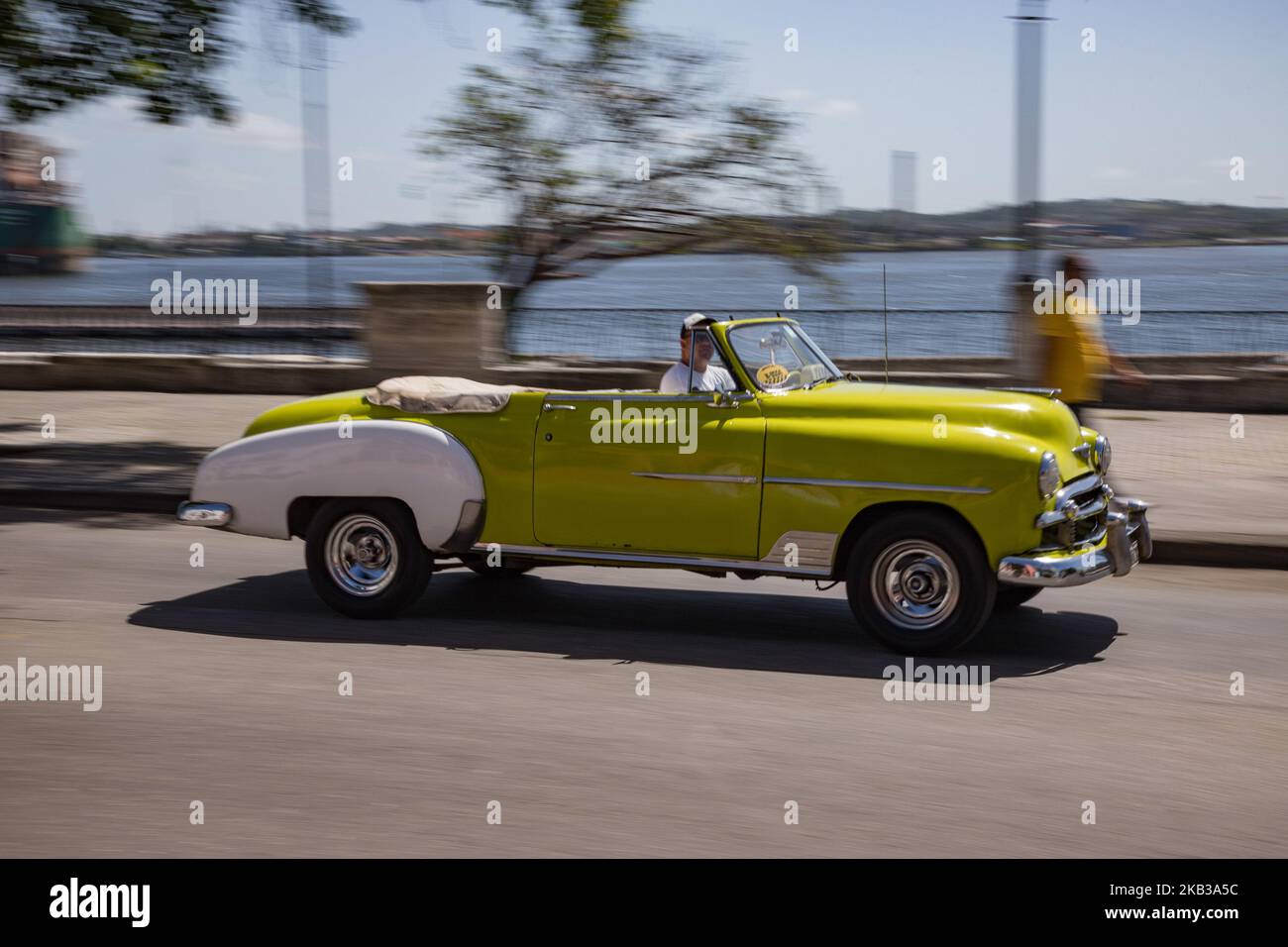 Old but very well preserved American cars in Havana, Cuba. After 1959 ...