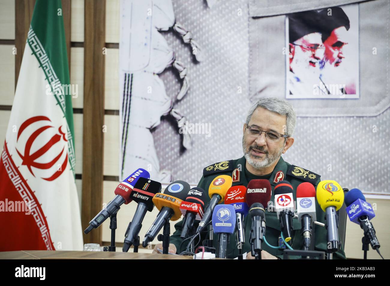 Brigadier General Gholam-Hossein Gheybparvar, the head of Iran's Basij ...