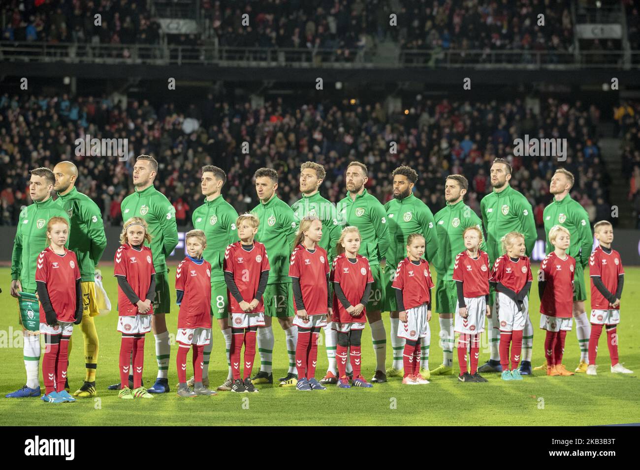 The Irish National Football team pictured during the UEFA Nations ...