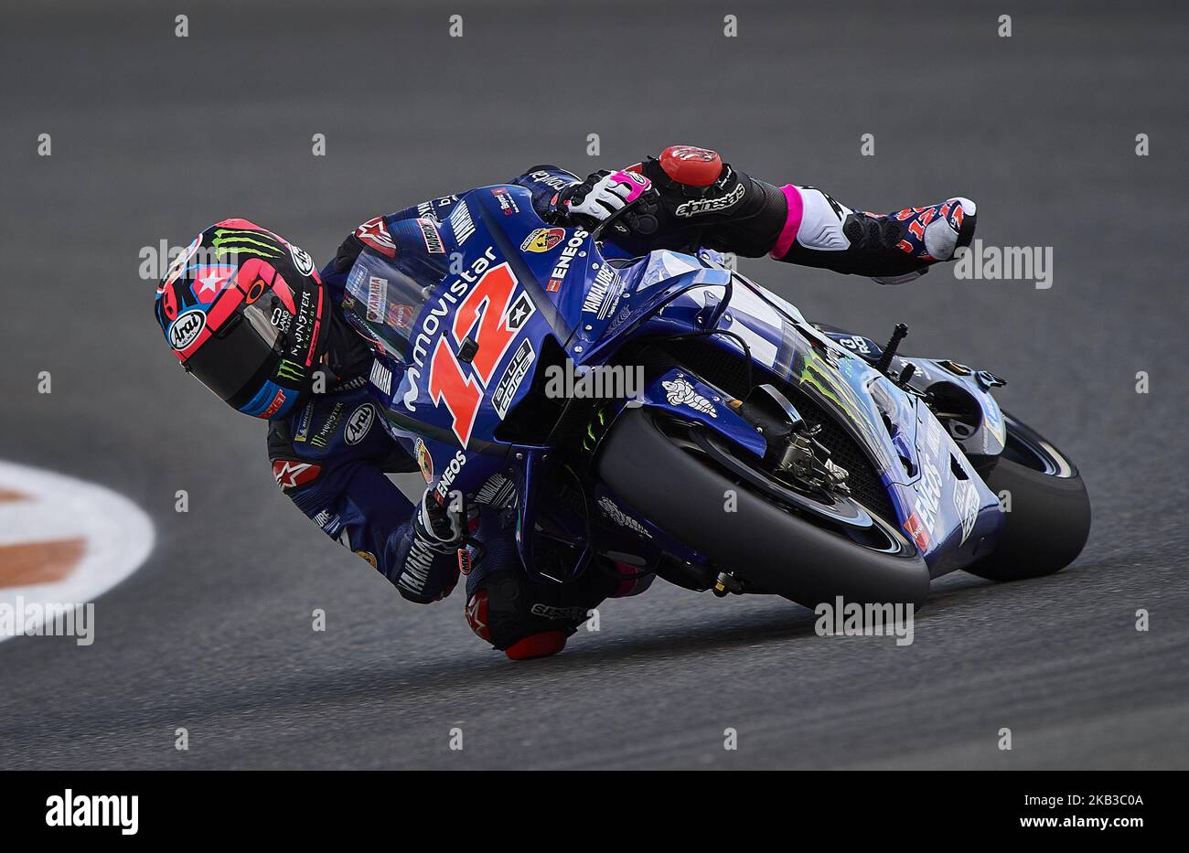 Maverick Vinales (12) of Spain and Yamaha Factory Racing during the ...