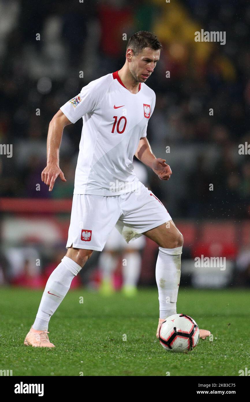 Grzegorz Krychowiak midfielder of Poland in action during the UEFA ...