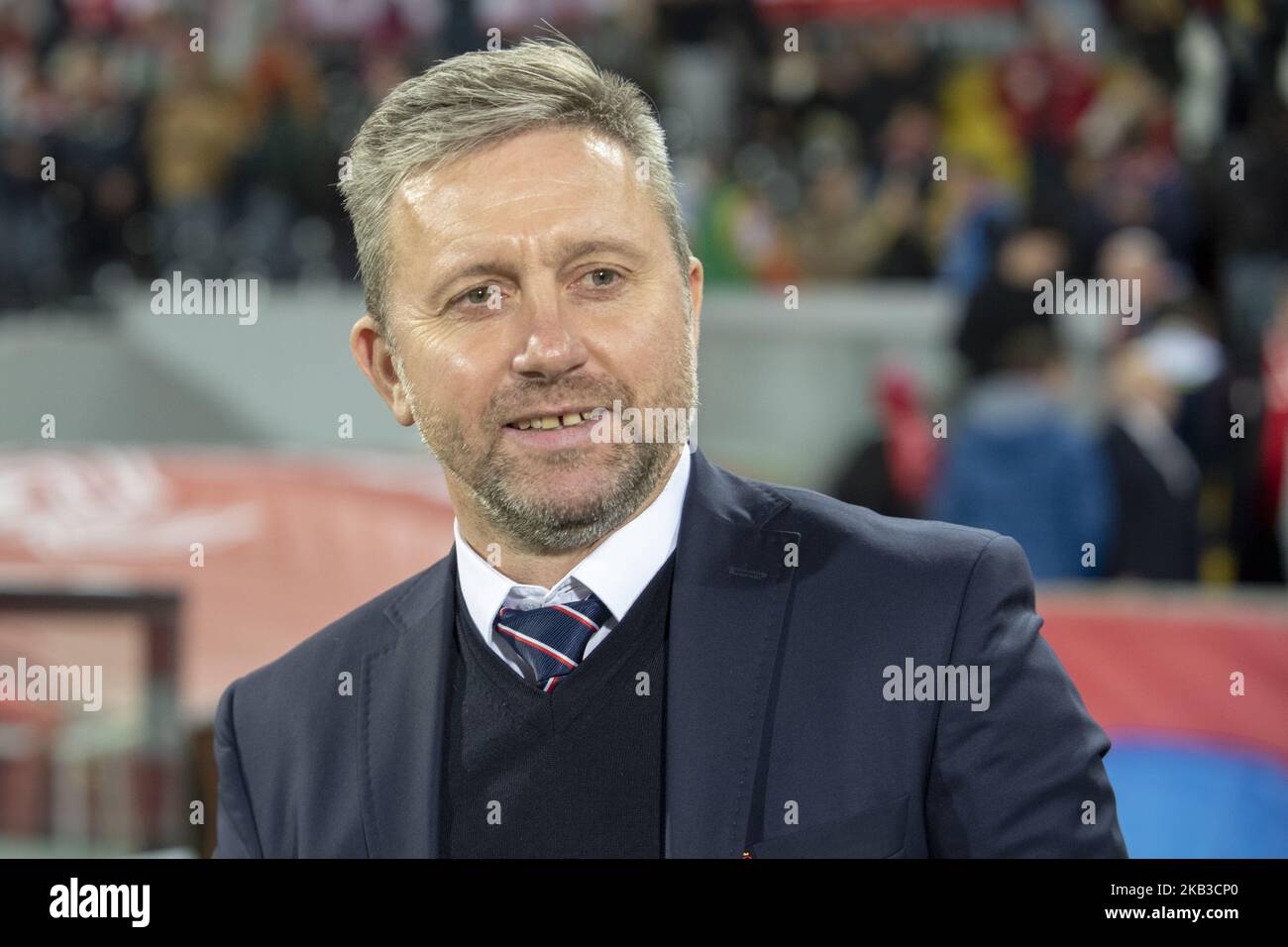 The Polish coach Jerzy Brzeczek pictured during the UEFA Nations League ...
