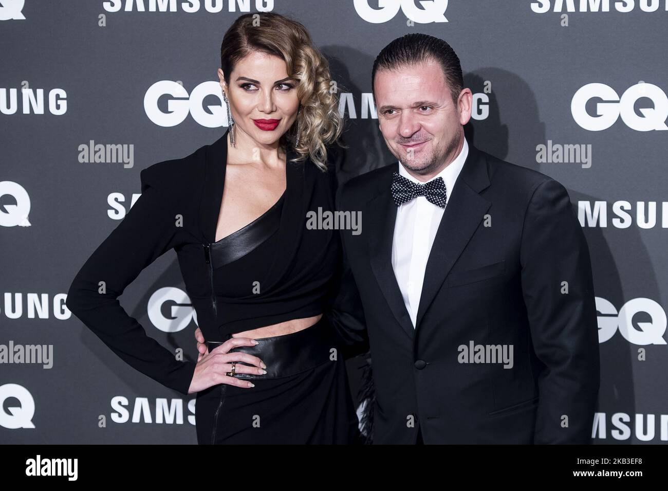 Pedja Mijatovic and wife Aneta Milicevic attends the 2018 GQ Men of the ...