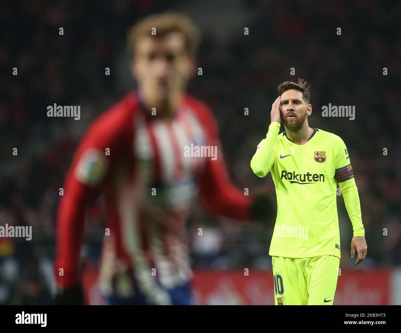 Lionel messi of barcelona gestures hi-res stock photography and images ...