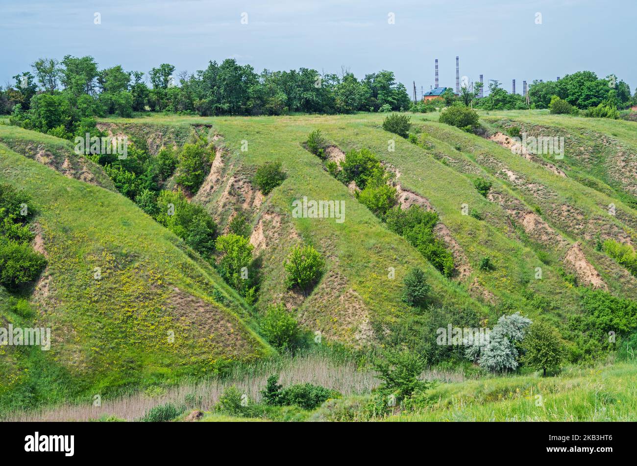 Ravines is landform on soft soil created by flowing rain or melt water ...
