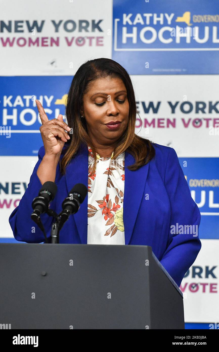 New York, NY on Nov. 3, 2022. Letitia James, Attorney General of New ...