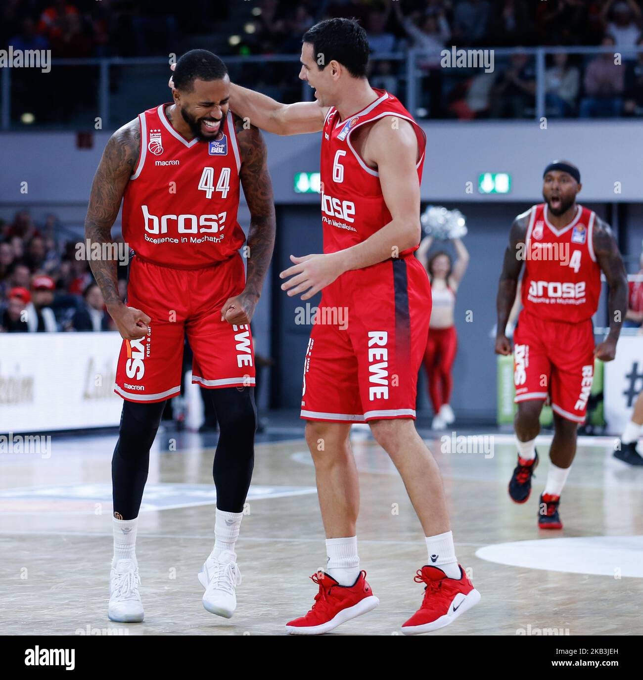 Bryce Taylor (44) and Nikolaos Zisis (6) celebrating after scoring ...
