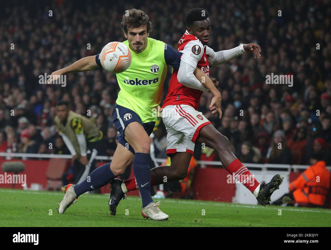 London, England, 3rd November 2022. Eddie Nketiah of Arsenal and ...