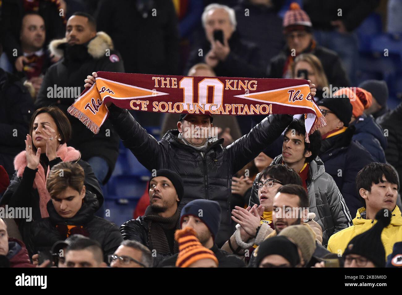 AS Roma supporters during the UEFA Champions League match between Roma ...
