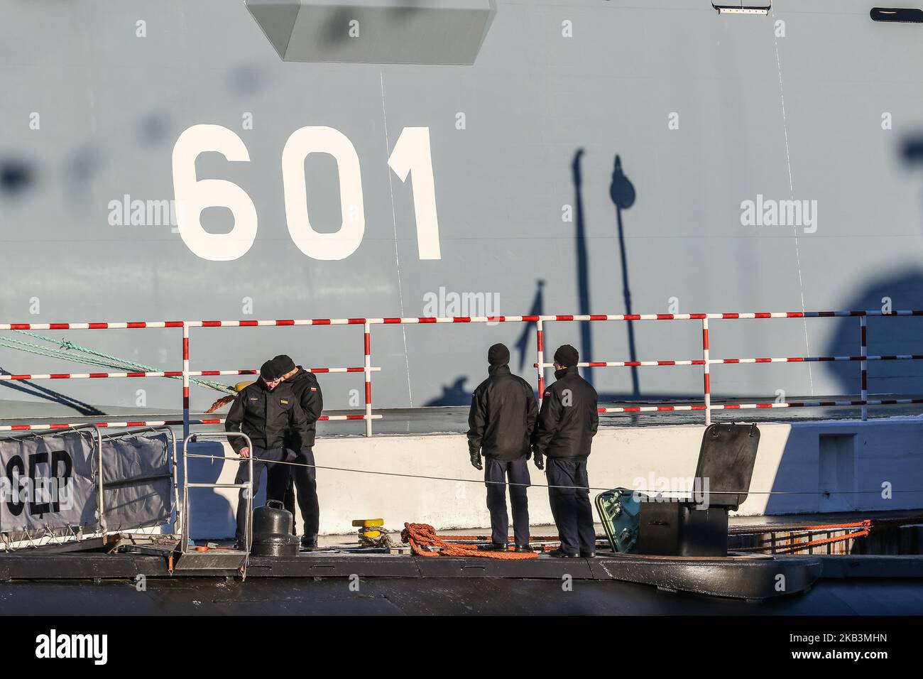 Class MCMV ORP Kormoran (601) the lead ship of Polish Navy is seen in ...