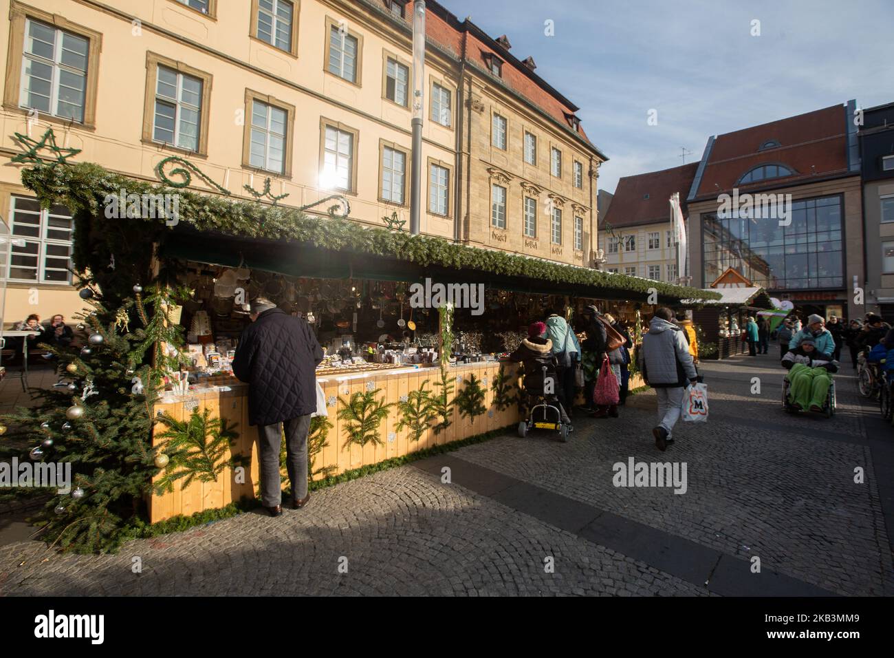 Traditional Christmas Market in the Upper Franconian town of Bamberg ...