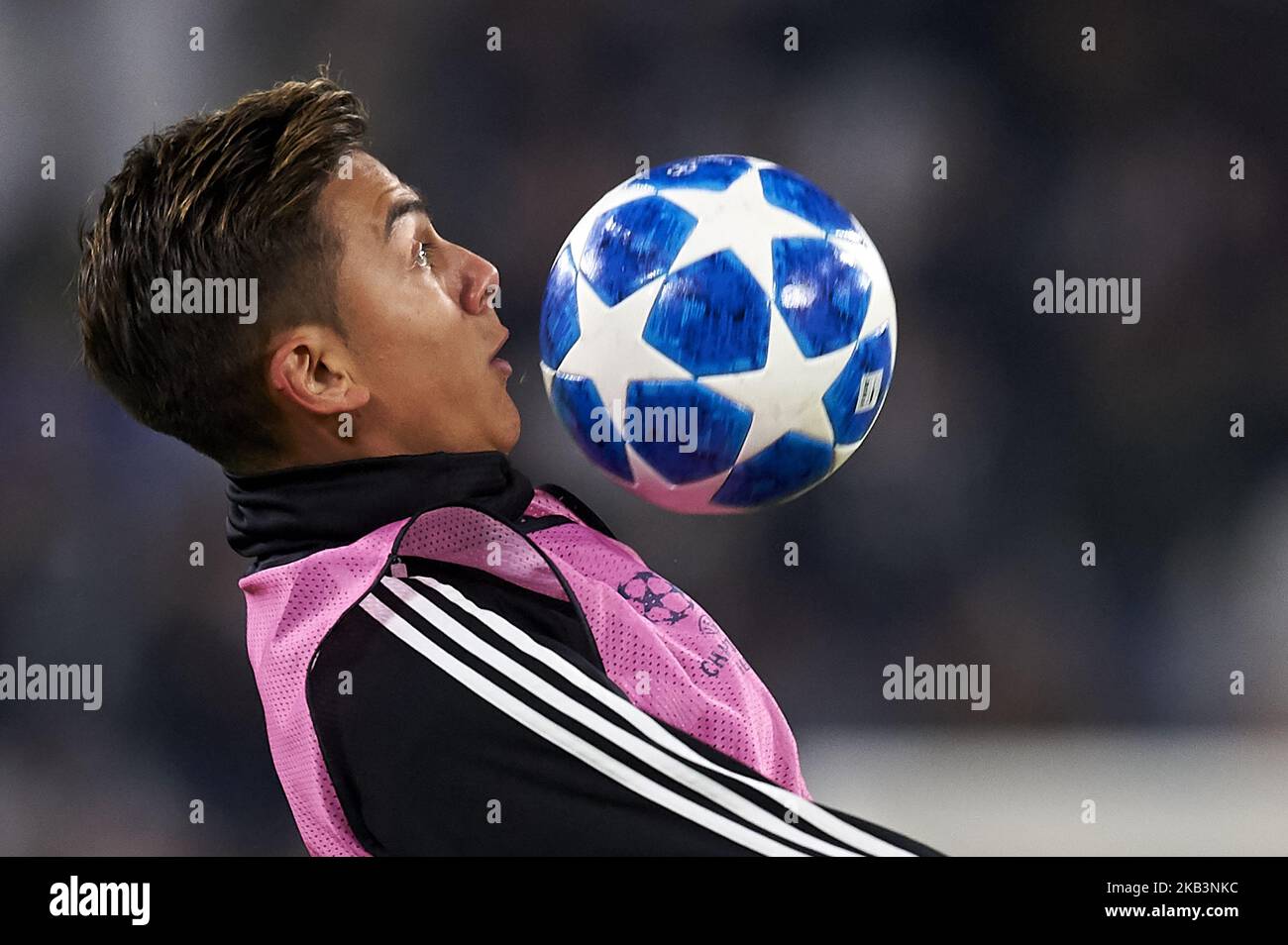 Paulo Dybala of Juventus during the warm-up before the UEFA Champions ...