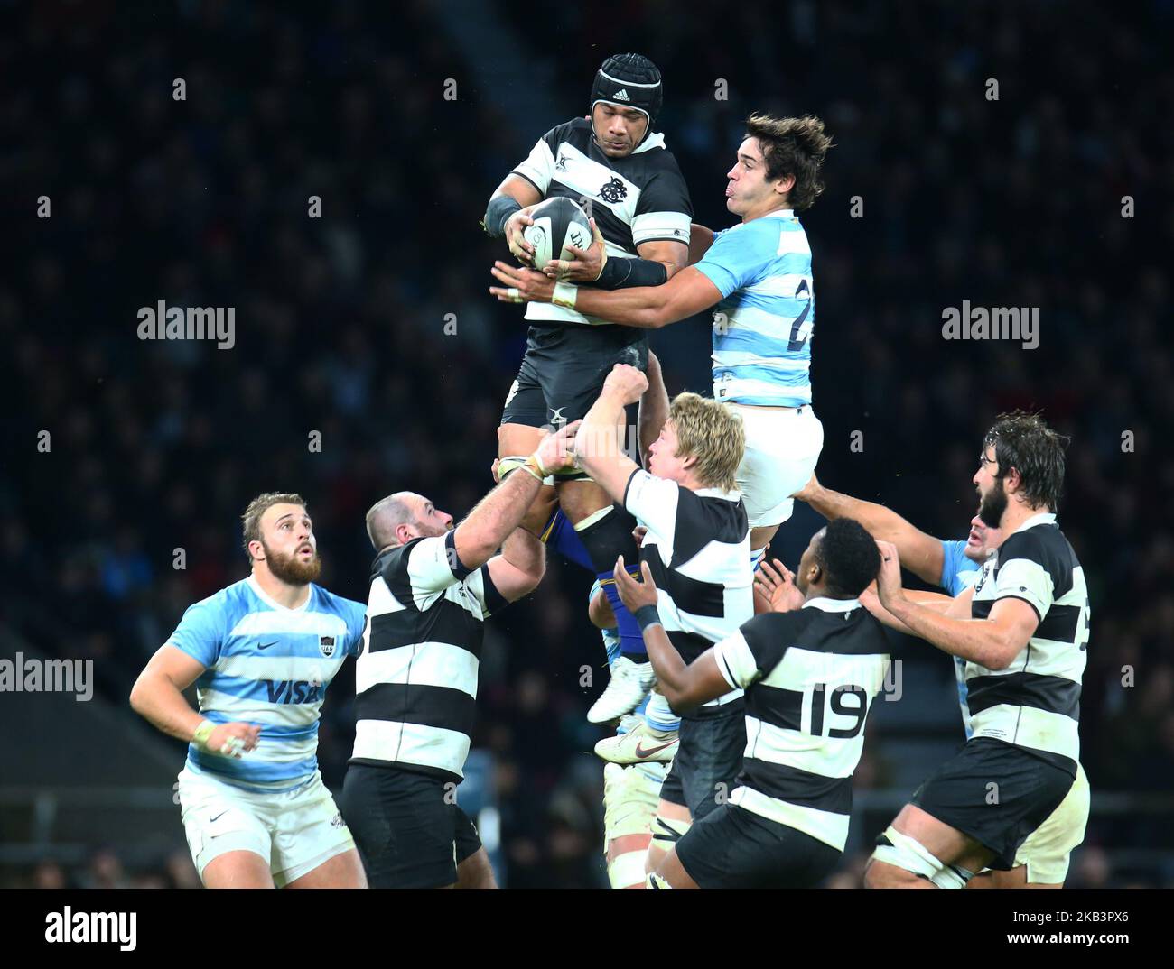 London, UK, 01 December, 2018 Jordan Taufua (Crusaders) of Barbarians ...