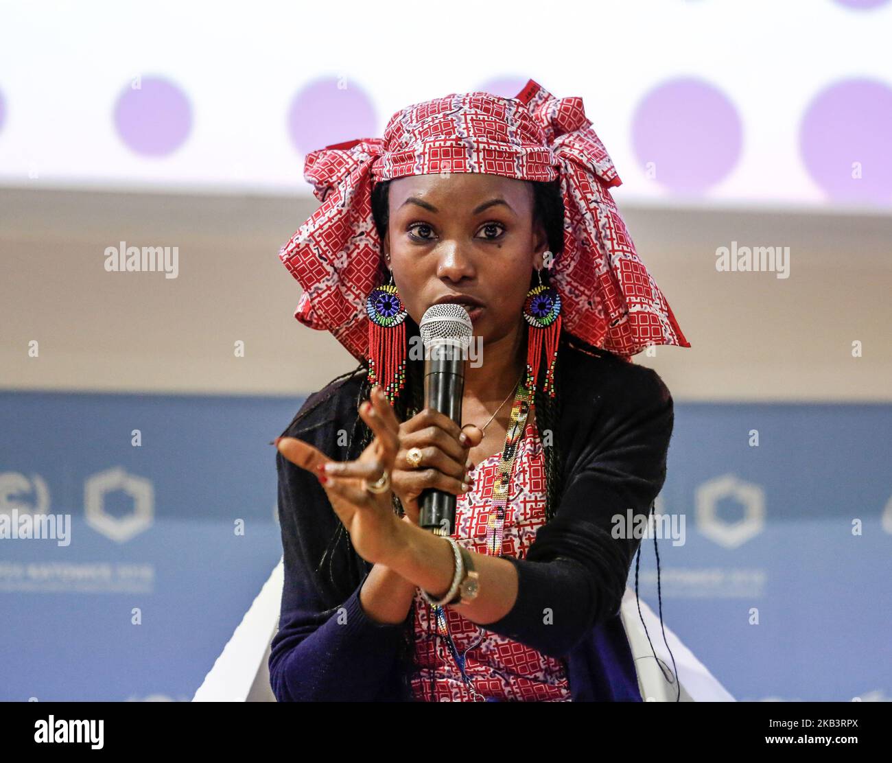 Hindou Ibrahim, Indigenous Leader during the Action Hub Opening panel ...