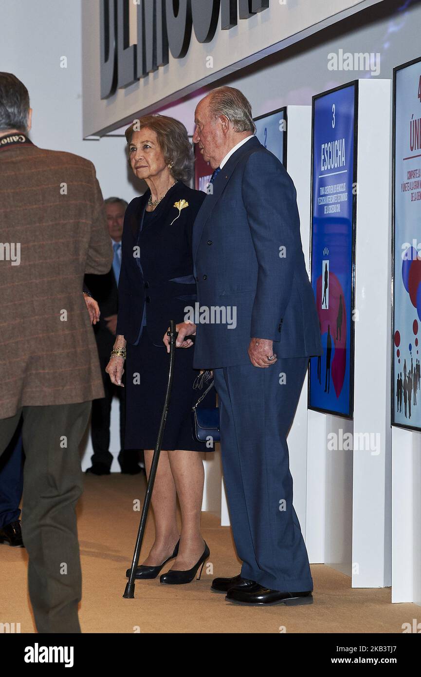 Former King Juan Carlos I of Spain and Former Queen Sofia of Spain ...