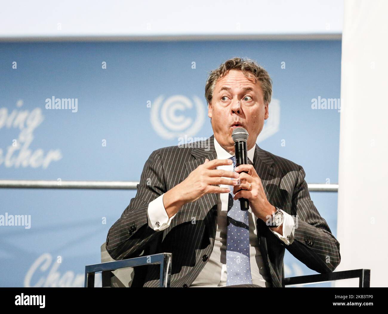 Ralph Hamers, CEO and chairman Executive Board ING Group speaks during ...