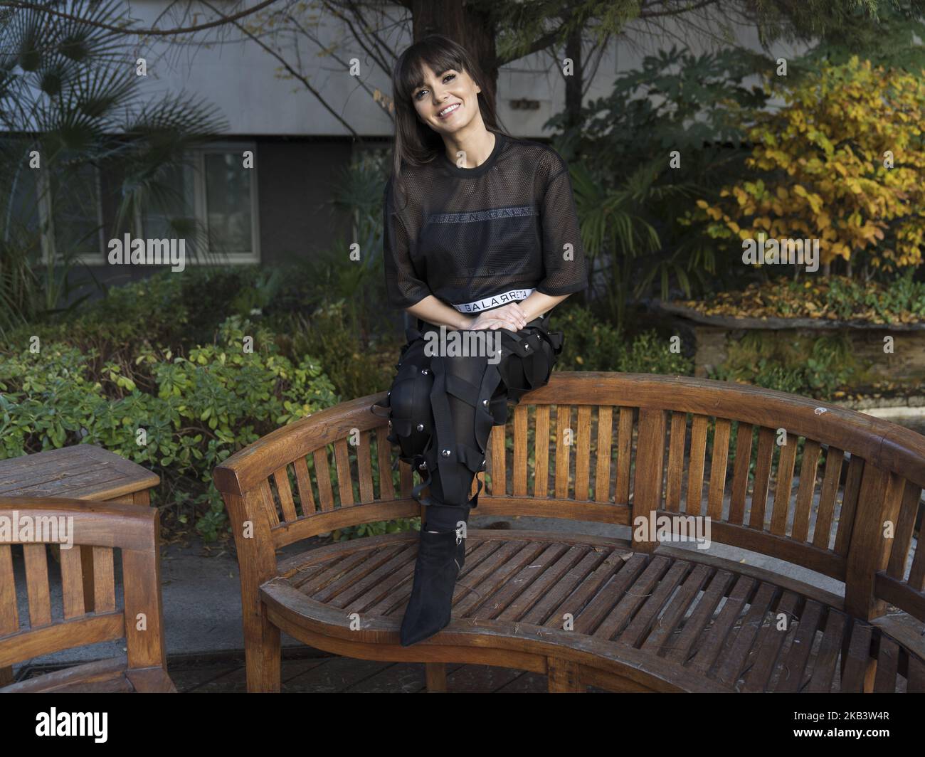 the singer Elena Salguero poses during the session of portraits in ...