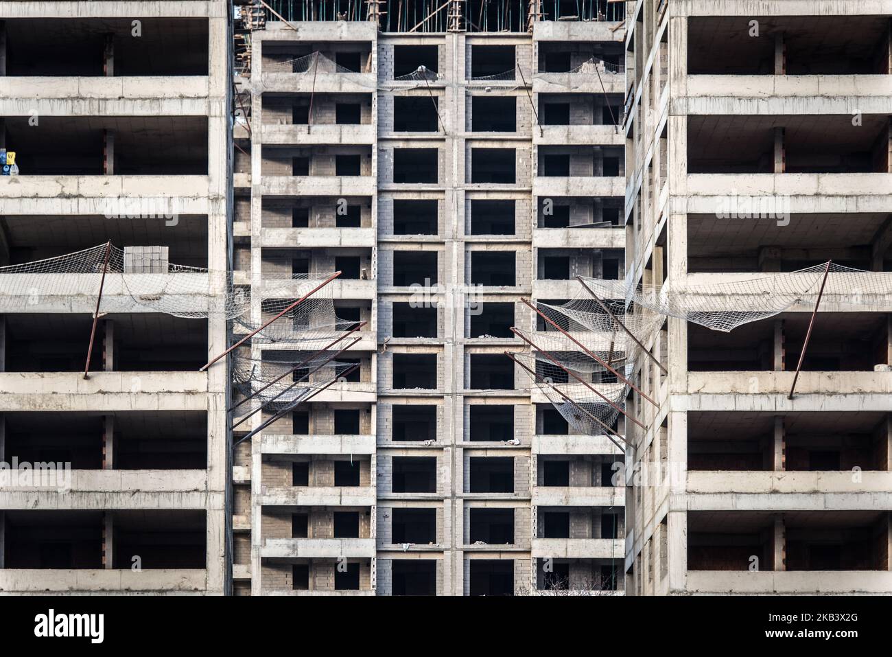 On 2 December 2018, construction crews build new high-rise apartment ...