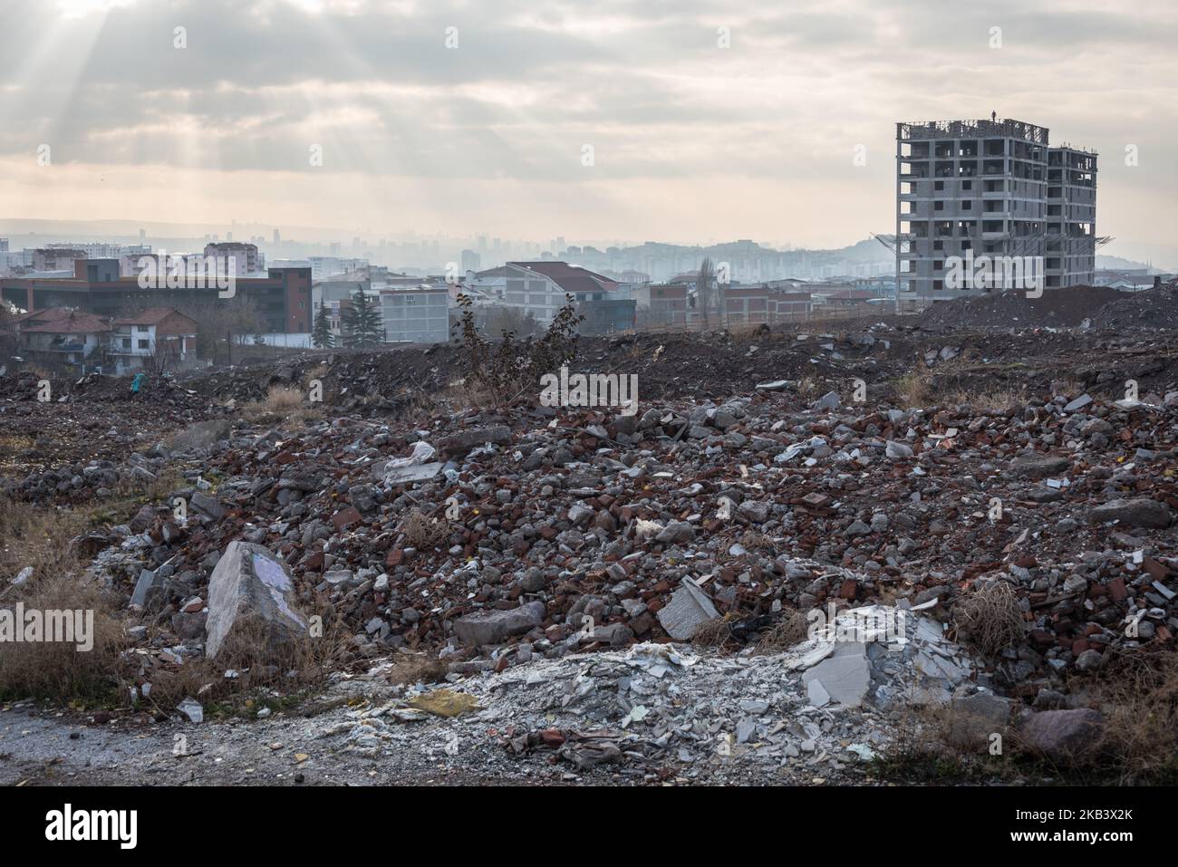 On 2 December 2018, a minaret rises over the low-income neighborhood of ...