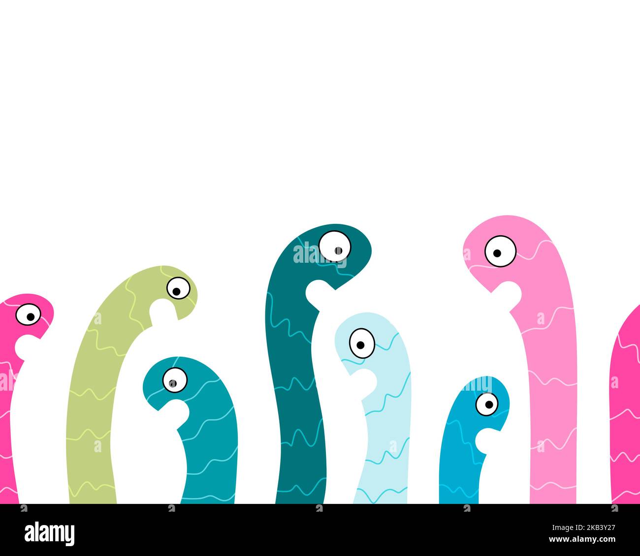 Cartoon animals toys seamless worms snakes pattern for wrapping paper ...