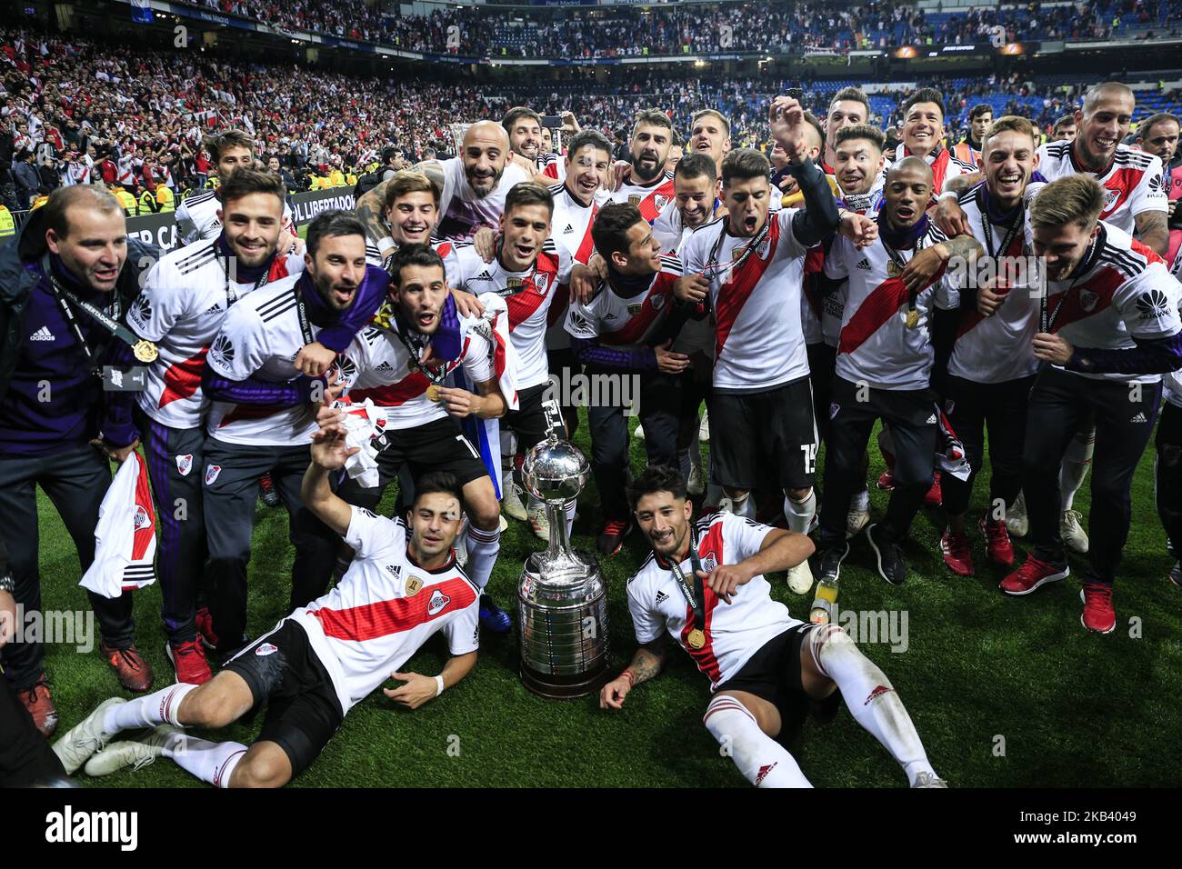 River Plate players celebrating the victory 3-1 against Boca Junior ...