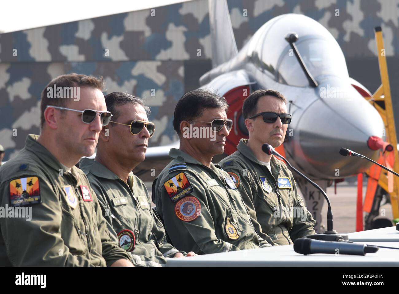 Air Commodore J. S. Mann, second left, Exercise Director, Indian Air ...